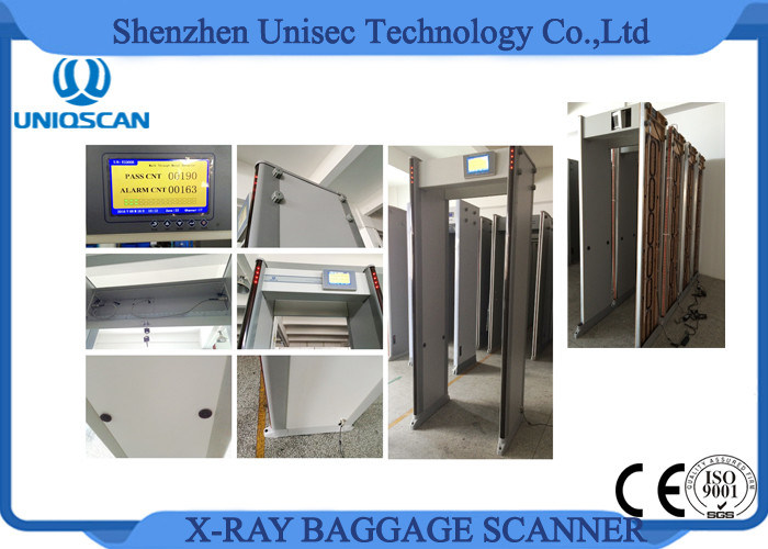 256 Sensitivity security walk through gate metal detector with 33/ 45 ...