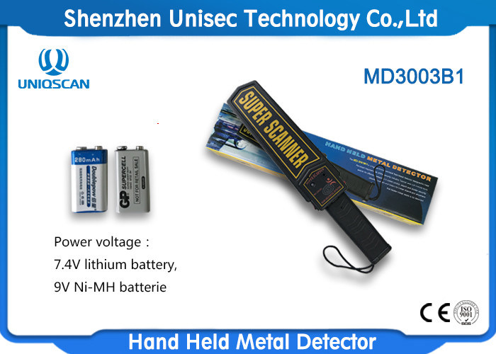 Portable Police Metal Detectors , Security Wand Metal Detectors With ...