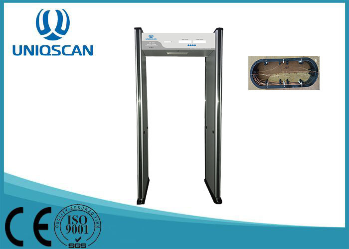 6 Detect Sensor Zones Walk Through Metal Detector Waterproof For CCTV ...