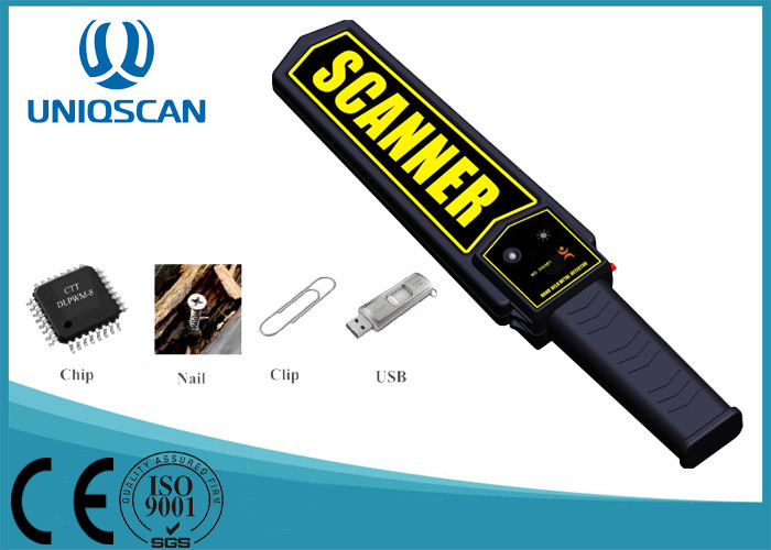 Low Sensitivity Super Scanner Metal Detector , Black Handheld Security Wand