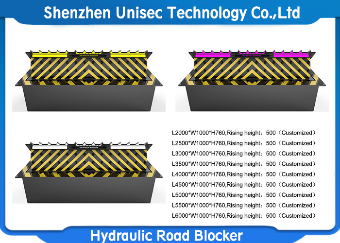 Full Automatic Traffic Hydraulic Road Blocker , Vehicle Road Security ...