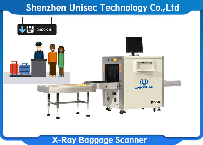 Single view x-ray baggage scanner with high steel penetration and wire ...