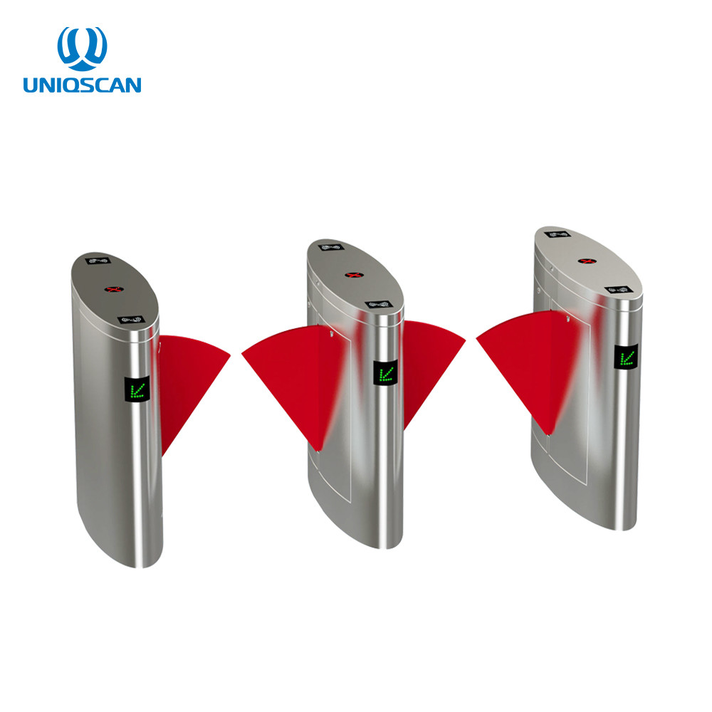 Security Pedestrian Barrier Gate , Automatic Retractable Flap Gate ...