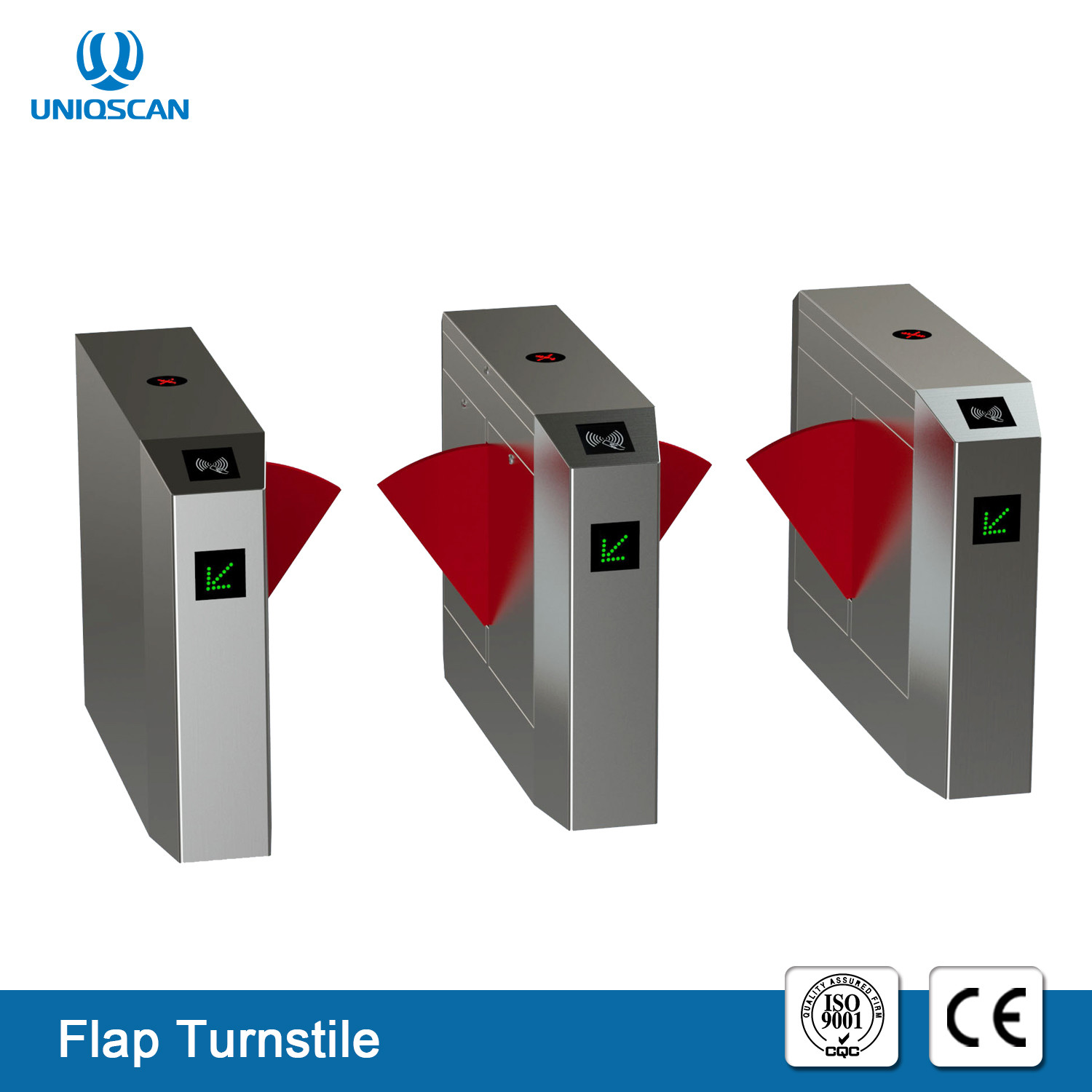 Retractable Flap Barrier Gate Turnstile 600mm Lane Width For Access ...