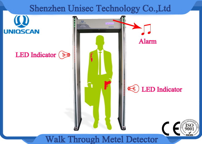 18 Zones Archway Metal Detector , Sound Alarm Walk Through Safety Gate