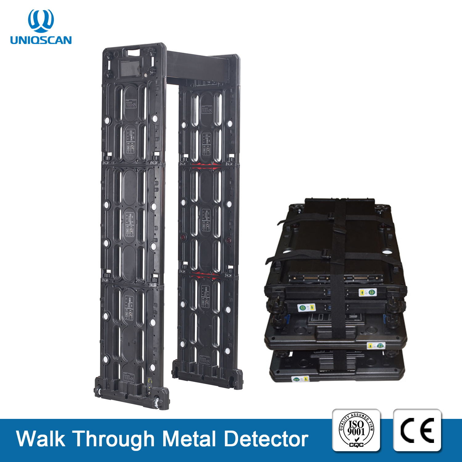 Portable Mobile Walk Through Metal Detector 7'' LCD Touch Screen ...